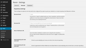 Remote Settings - Revisr